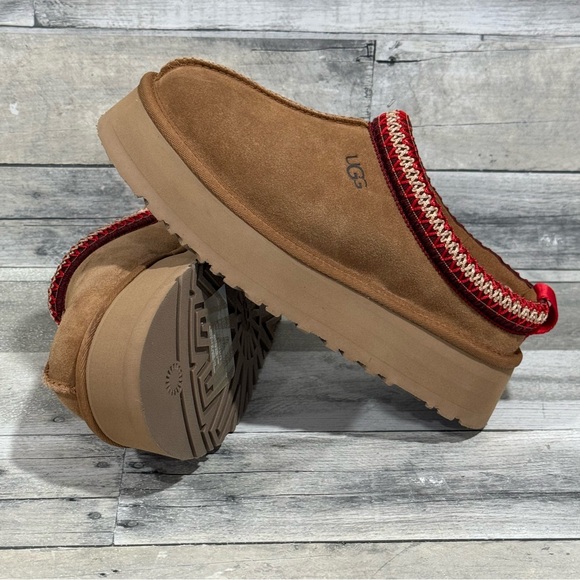 UGG | Shoes | Ugg Tazz Platform Womens Slipper Clogs Mules Chestnut ...